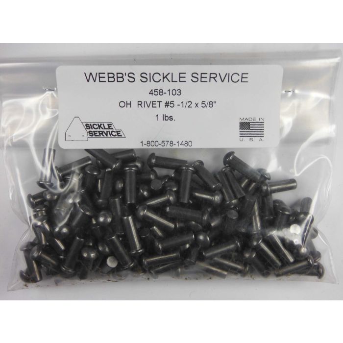 Webb Cutting Components - OH Rivet #5-1/2 x 5/8-inch, 1 lb, (125 pcs)