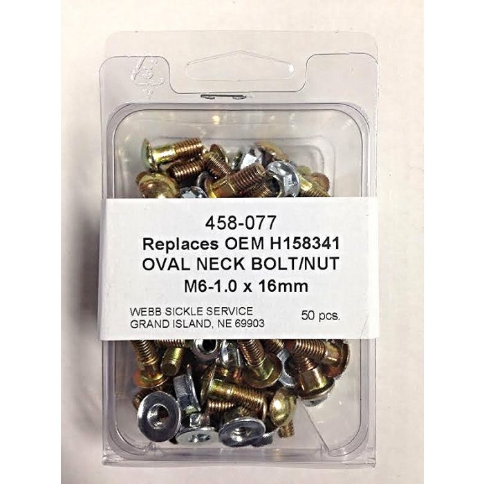 Webb Cutting Components - JD 600 series 50-pc pkg M6-1.0 x 16mm oval ...