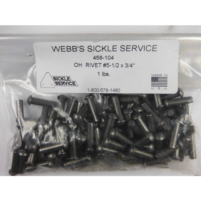 Webb Cutting Components - OH Rivet #5-1/2 x 3/4-inch, 1 lb, (112 pcs)