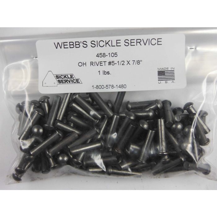 Webb Cutting Components - OH Rivet #5-1/2 x 7/8-inch, 1 lb, (99 pcs)
