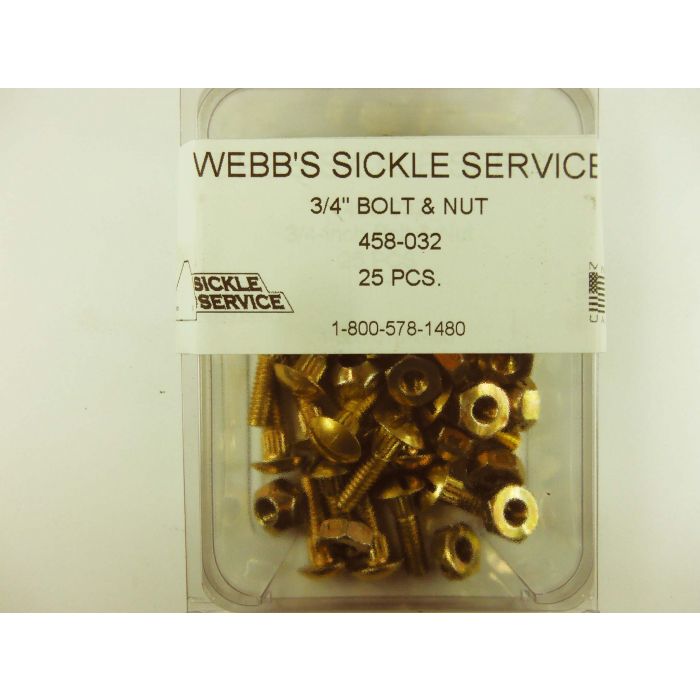 Webb Cutting Components - 25-pc pkg. 3/4-inch bolt and nut