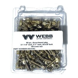 Webb Cutting Components - 60-pc assorted bolt/nut package (50 5/8-inch ...
