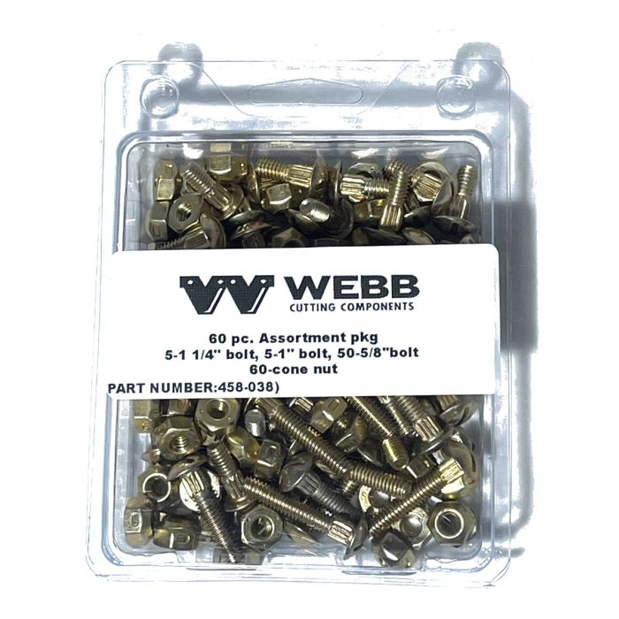 Webb Cutting Components - 60-pc assorted bolt/nut package (50 5/8-inch ...