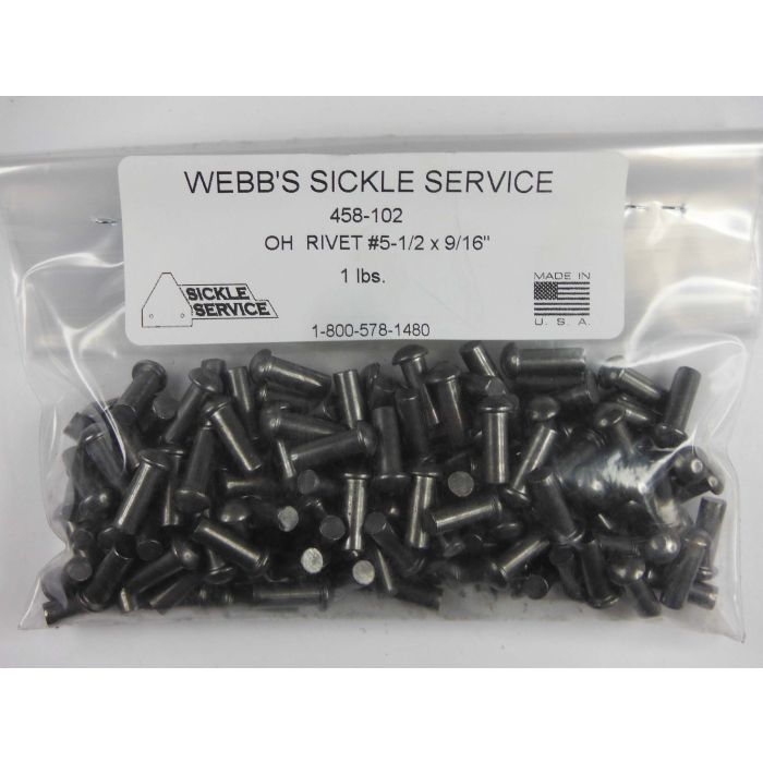 Webb Cutting Components - OH Rivet #5-1/2 x 9/16-inch, 1 lb, (132 pcs)