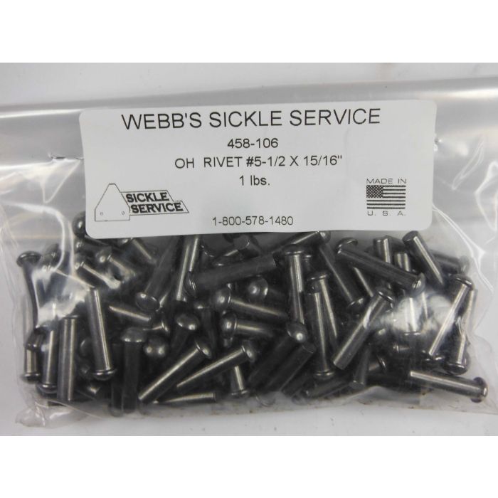 Webb Cutting Components - OH Rivet #5-1/2 x 15/16-inch, 1 lb, (90 pcs)